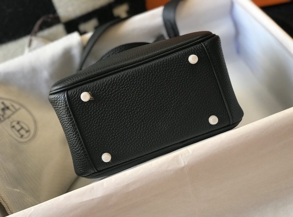 Hermes Black Mini Lindy 20 Gold/Silver Hardware - HoooGoods