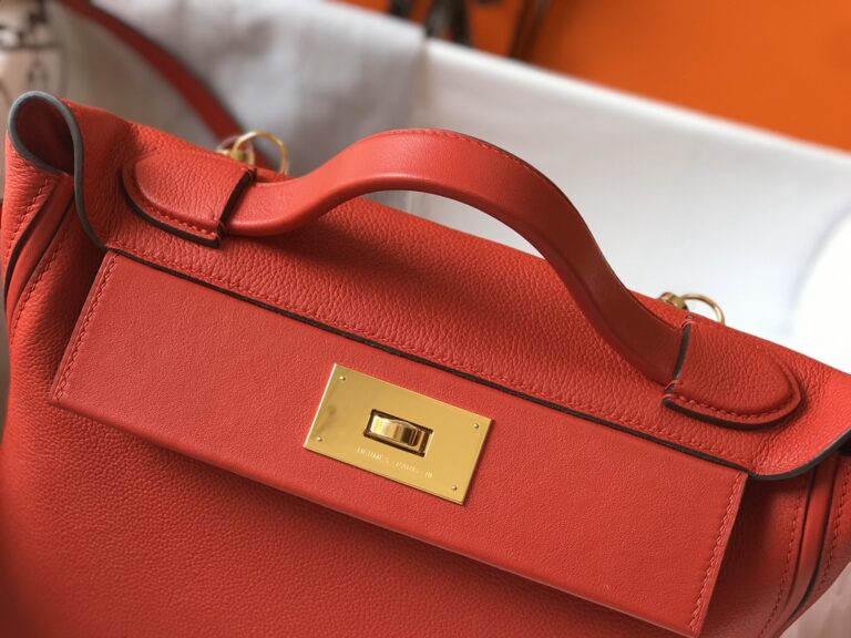 Hermes Mini 24/24 21 Bag Evercolor/Swift Calfskin in Black,Gold,Etoupe ...