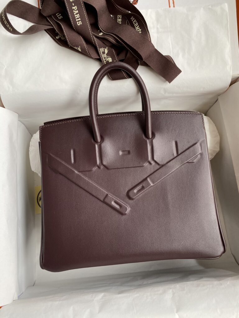 Hermes Shadow Birkin 25 & 35cm Ebene Swift Palladium Hardware - HoooGoods