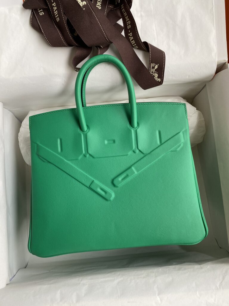 Hermes Birkin Shadow 25 & 35 Menthe Swift Palladium Hardware - HoooGoods