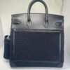 Hermes Birkin HAC Cargo 40 Black Box & Bleu Nuit Canvas With Palladium ...