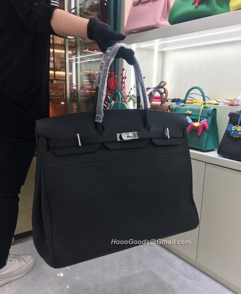 Hermes Birkin HAC 50 Togo Black, Gold & Etoupe GHW/PHW - HoooGoods