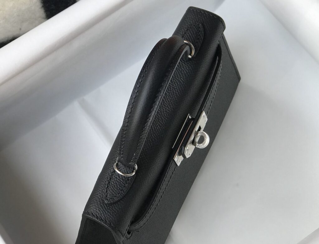 Hermes Kelly Mini II Black Epsom Gold & Palladium Hardware - HoooGoods
