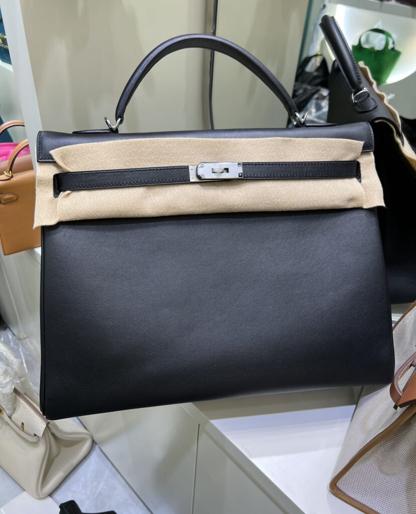 Hermes Kelly 40 Togo, Swift Black GHW and PHW - HoooGoods