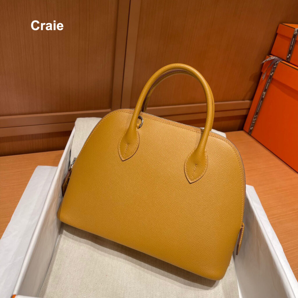 Hermes Bolide 25 1923 Epsom & Evercolor in Gold, Craie, Black, Etain ...