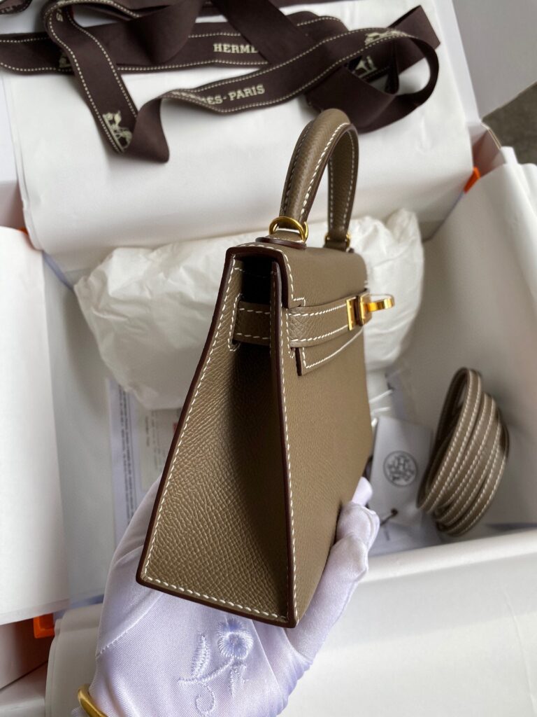 Hermes Mini Kelly 2 Etoupe Epsom GHW - HoooGoods