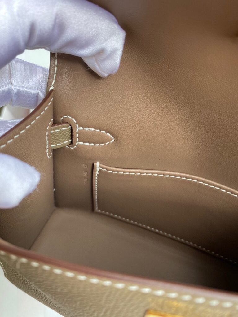 Hermes Mini Kelly 2 Etoupe Epsom GHW - HoooGoods