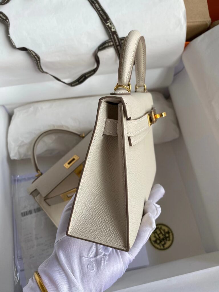 Hermes Mini Kelly 20 II Epsom Craie GHW – HoooGoods