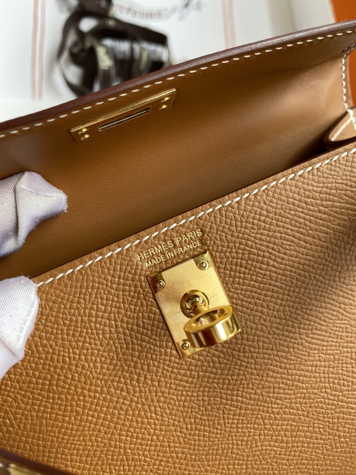 Hermes Kelly 20 Mini Kelly II Sellier Gold Epsom GHW Bag - HoooGoods