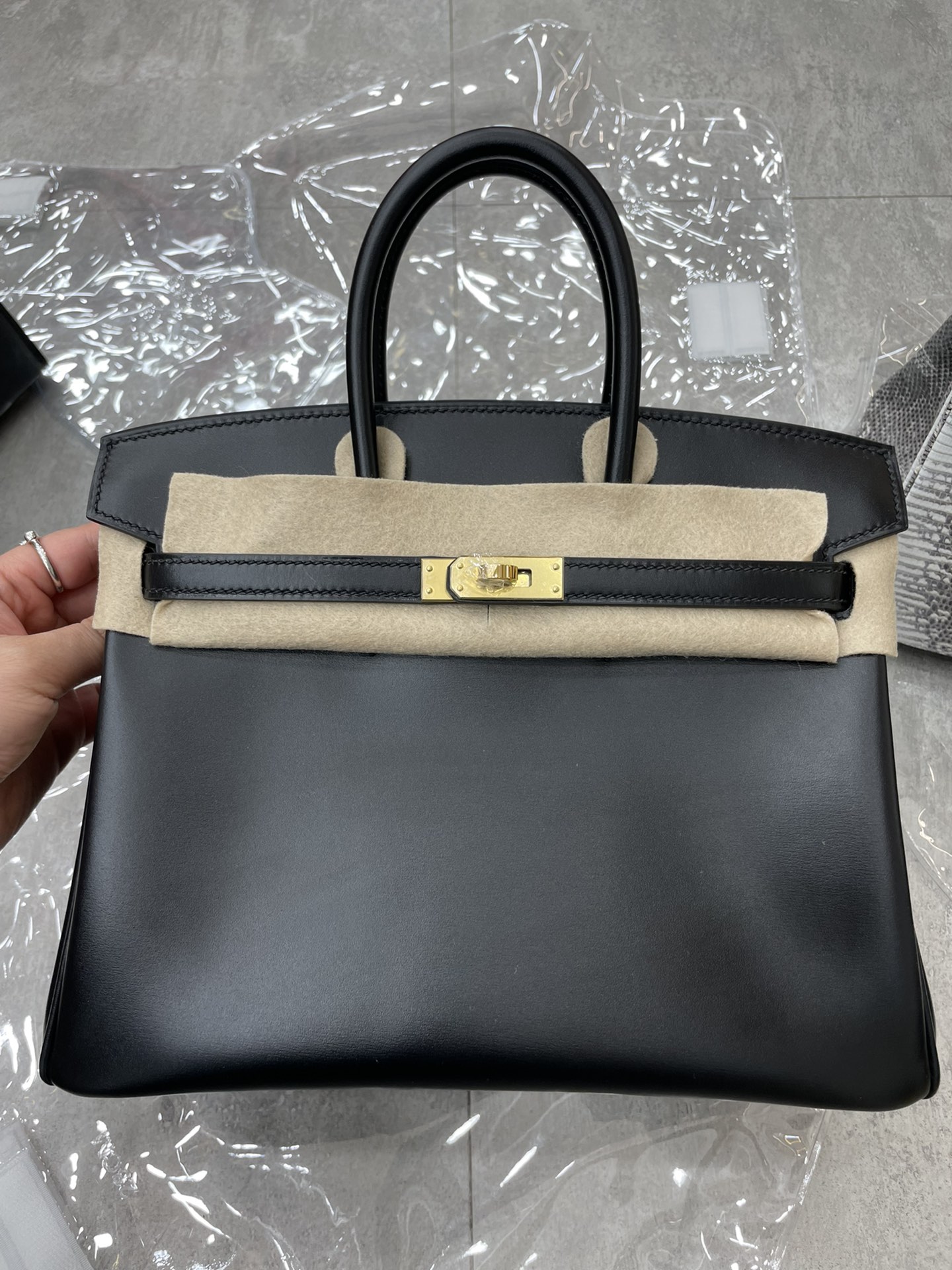 Real 1:1 Handmade Hermes BIRKIN 25, 30, 35, 40 BOX Leather GHW/PHW ...