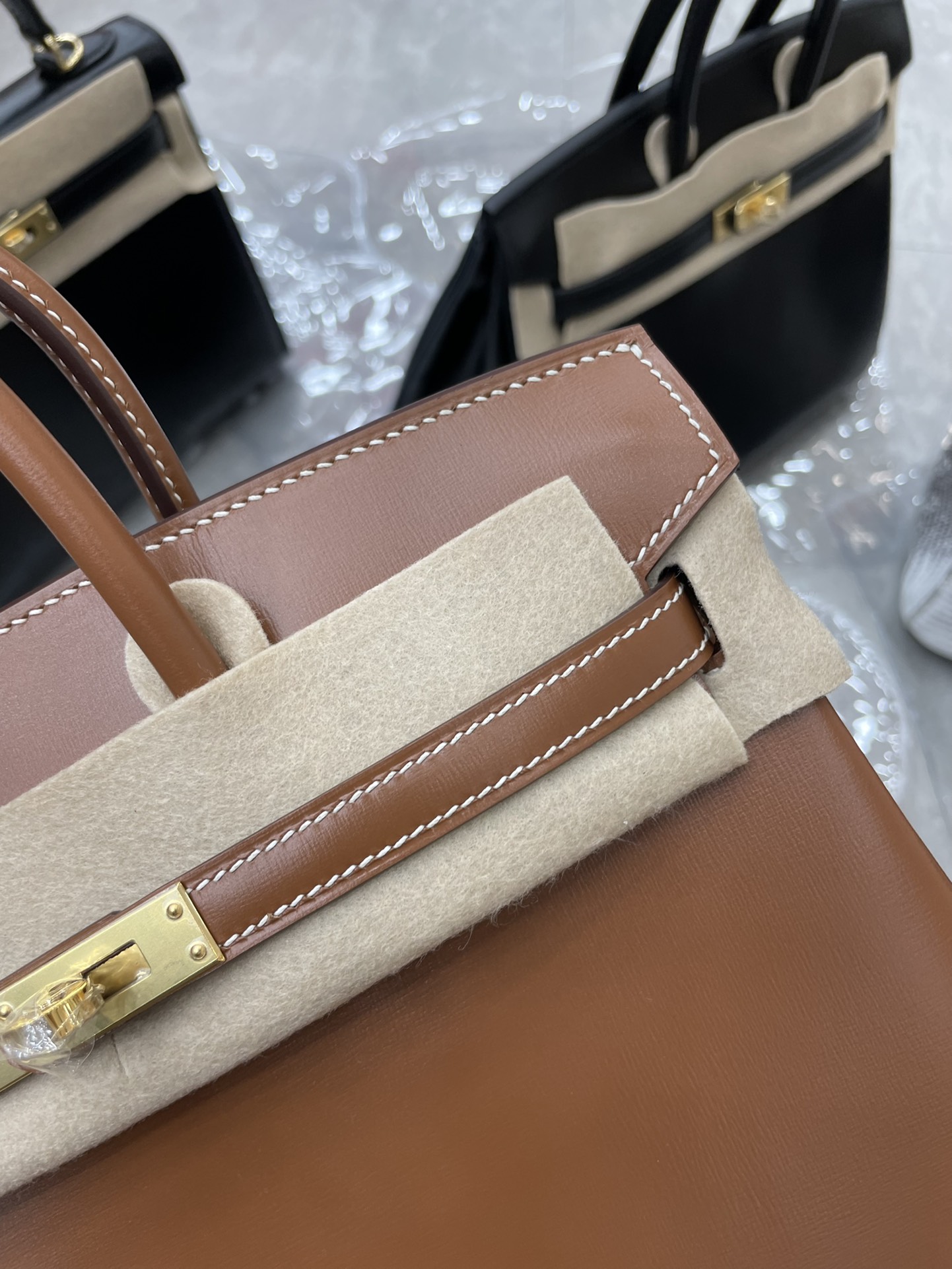 Real 1:1 Handmade Hermes BIRKIN 25, 30, 35, 40 BOX Leather GHW/PHW ...