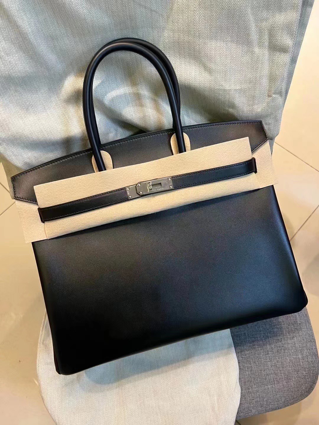 Real 1:1 Handmade Hermes BIRKIN 25, 30, 35, 40 BOX Leather GHW/PHW ...