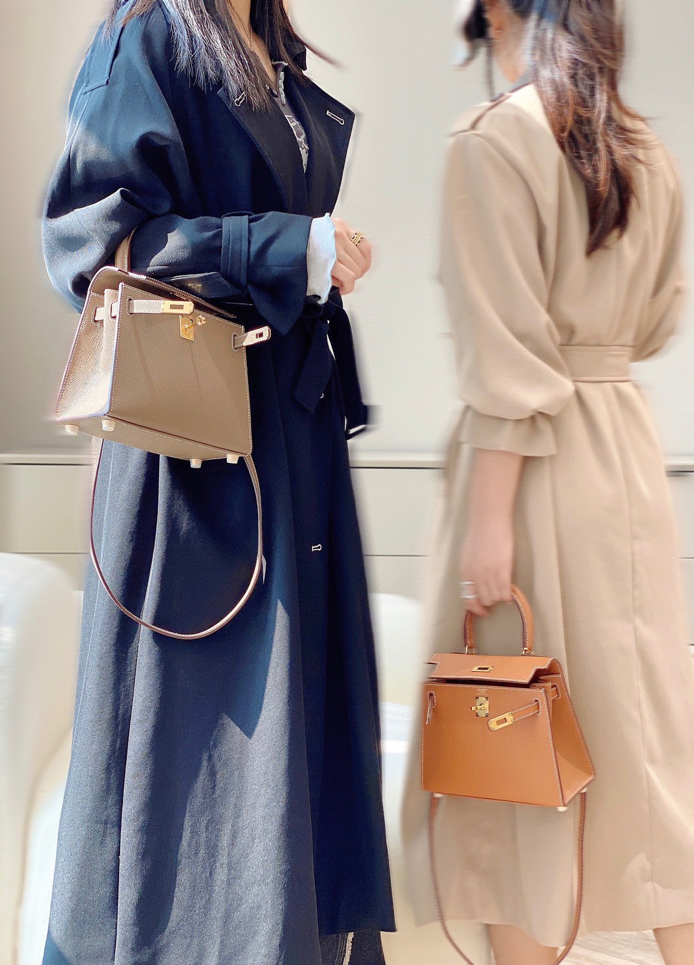 Hermes Vintage Mini Kelly 20 Sellier in gold, black, craie, etoupe ...