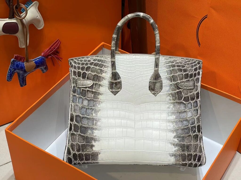 Hermes Birkin 25/30 Himalayan White Niloticus Crocodile Palladium ...