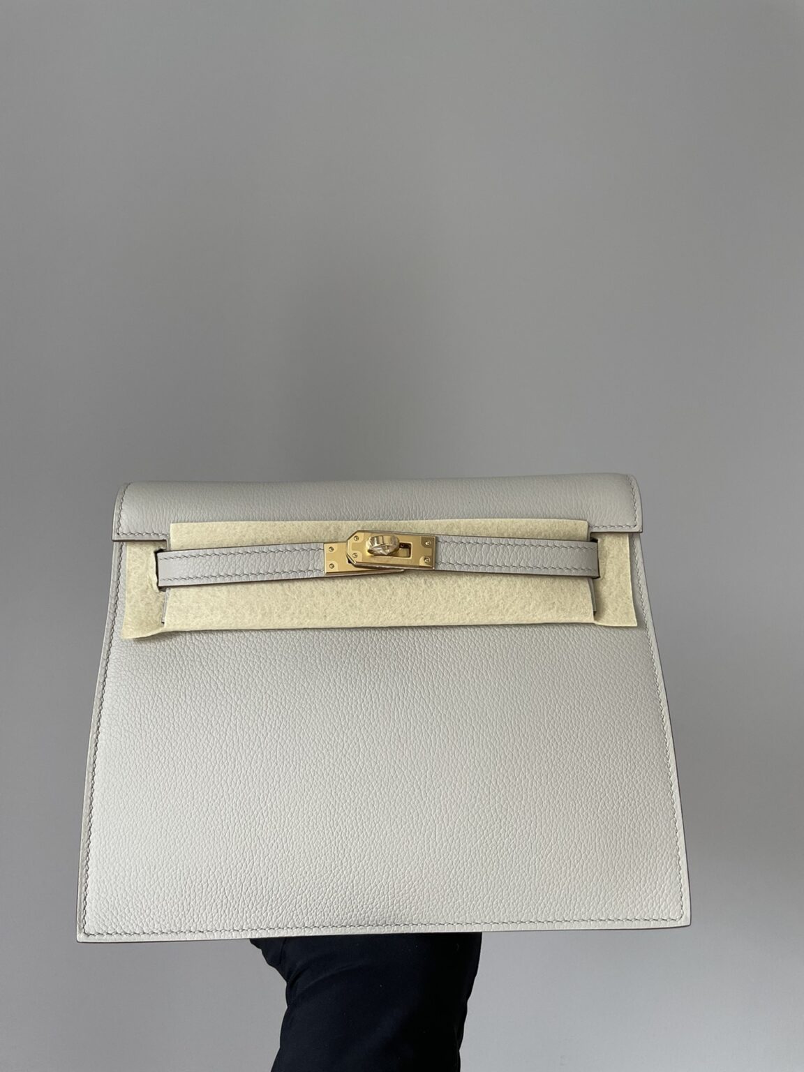 Hermes Kelly Danse II Bag Evercolor in Black, Gold, Etoupe, Pearl Gray ...