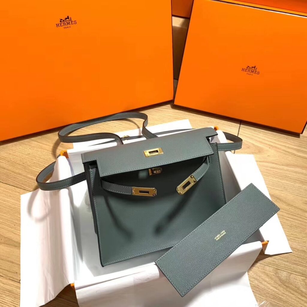 Hermes Kelly Danse II Bag Evercolor in Black, Gold, Etoupe, Pearl Gray ...