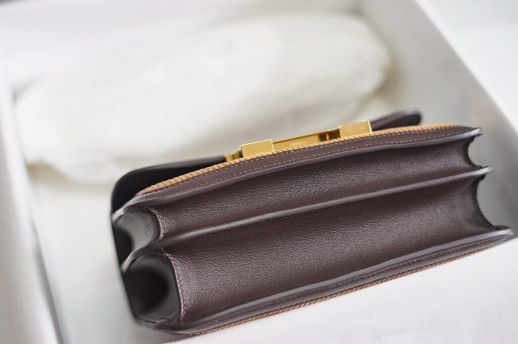 HERMES Constance 24 Corduroy and Swift Blue Marine/Black & Ebene/Tabac ...