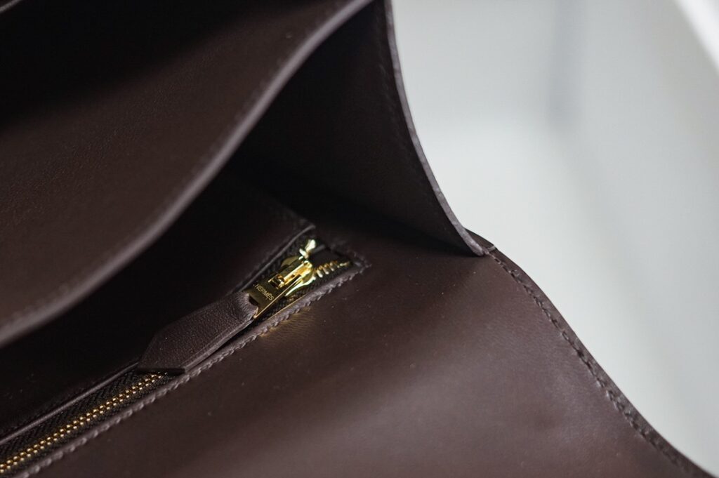 HERMES Constance 24 Corduroy and Swift Blue Marine/Black & Ebene/Tabac ...
