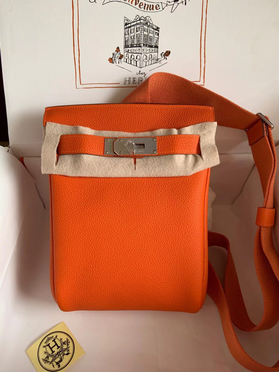 Hermes HAC A DOS Backpack PM in Black, Gold, Etoupe, Etain, Orange ...
