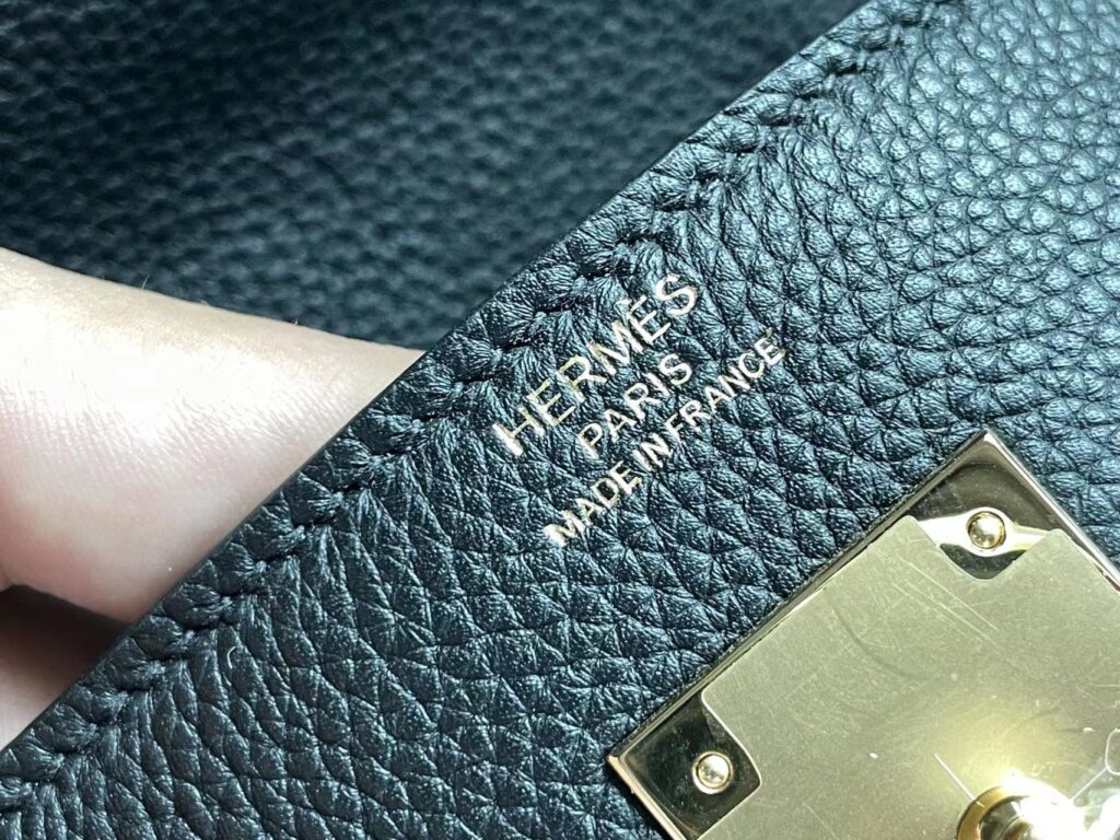 Hermes Kelly Messenger in Black, Gold, Etoupe & Blue Saphir – HoooGoods